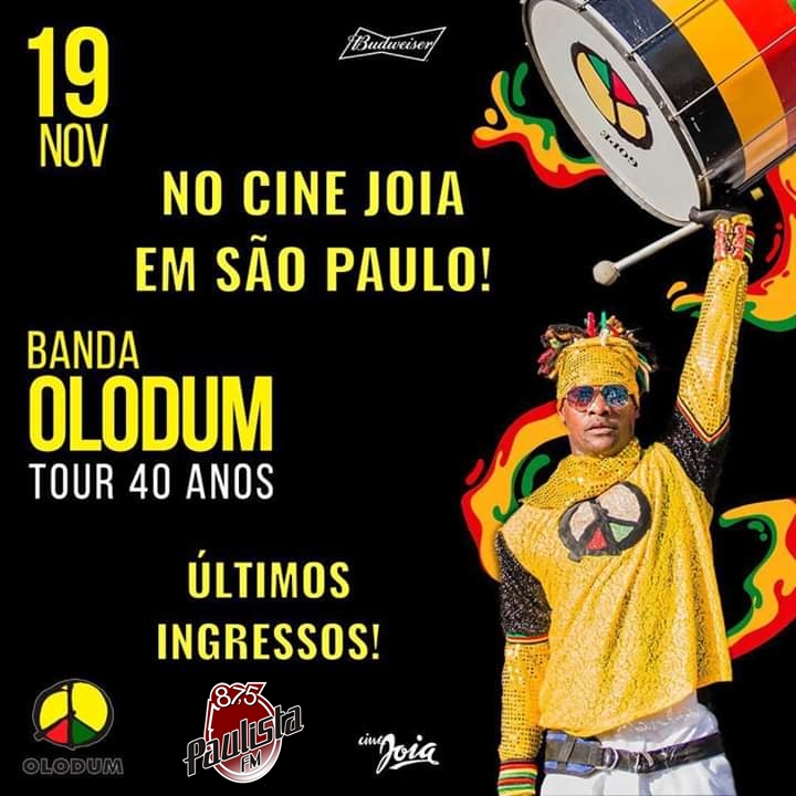 Banda Olodum na Sua Tour de 40 anos em São Paulo - Paulista FM Banda Olodum na Sua Tour de 40 anos em São Paulo - Paulista FM